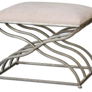 Contemporary Nickel Metal X Bench