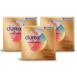 durex avanti bare realfeel non-latex condom, 24 ct (pack of 3)