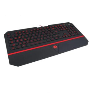 redragon k502 rgb gaming keyboard rgb led backlit illuminated 104 key silent keyboard with wrist rest for windows pc games (rgb backlit)