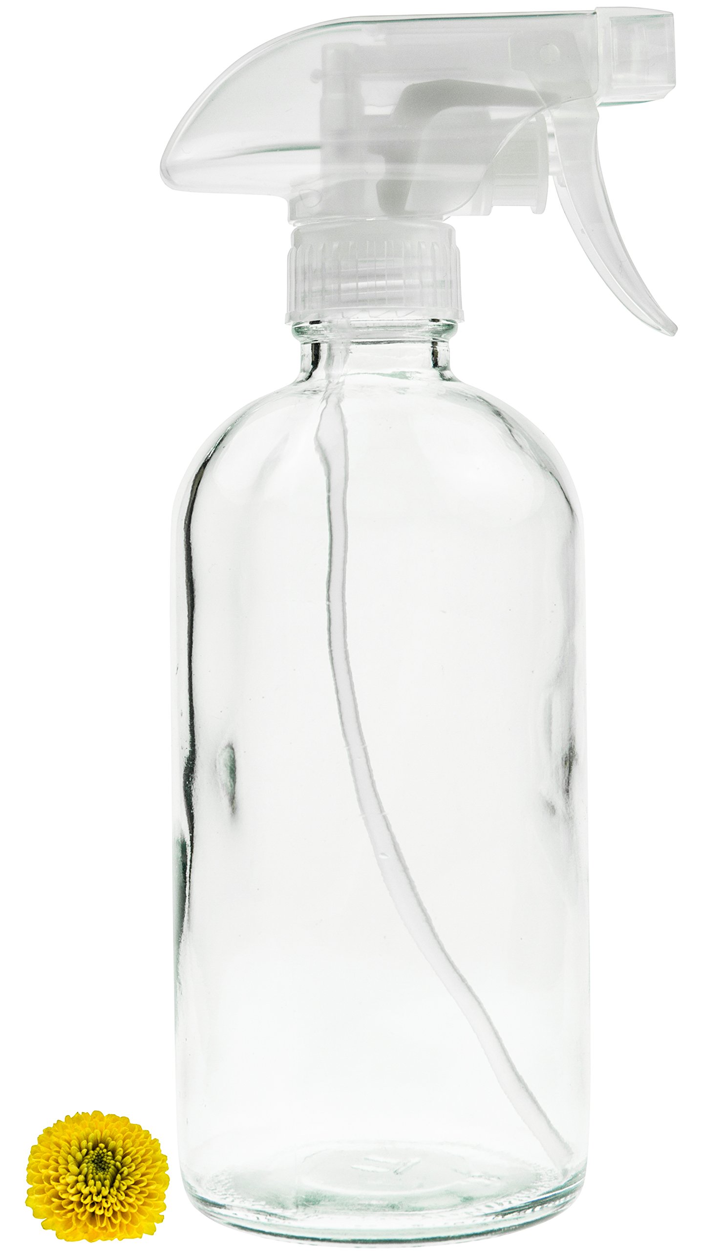 Glass Spray Bottle - Empty Refillable 16 oz Container is Great for Essential Oils, Cleaning Products, Homemade Cleaners, Aromatherapy, Misting Plants with Water, and Vinegar Mixtures for Cleaning