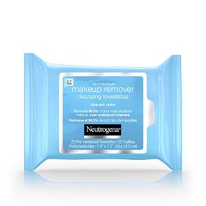 neutrogena makeup remover cleansing towelettes, fragrance free, 25 ct (pack of 6)