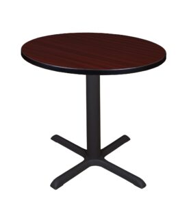 cain 30" round breakroom table- mahogany