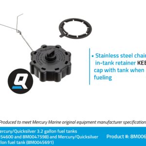 Quicksilver 8M0064067 Fuel Tank Replacement Diurnal Cap with in-Tank Retainer