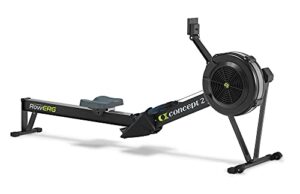 concept2 rowerg indoor rowing machine - pm5 monitor, device holder, adjustable air resistance, easy storage