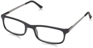 foster grant mens kramer e.readersÂ™ glasses reading glasses, matte black/transparent, 51 mm us