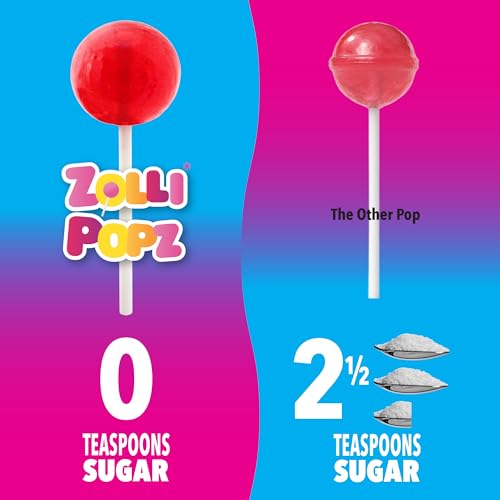 Zollipops Clean Teeth Lollipops AntiCavity Sugar Free Candy with Xylitol for a Healthy Smile Great for Kids Diabetics and Keto DietStrawberry 3.1oz, Strawberry, 15 Count