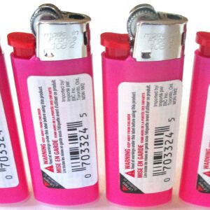 Bic Mini Hot Pink Lighters Lot of 4