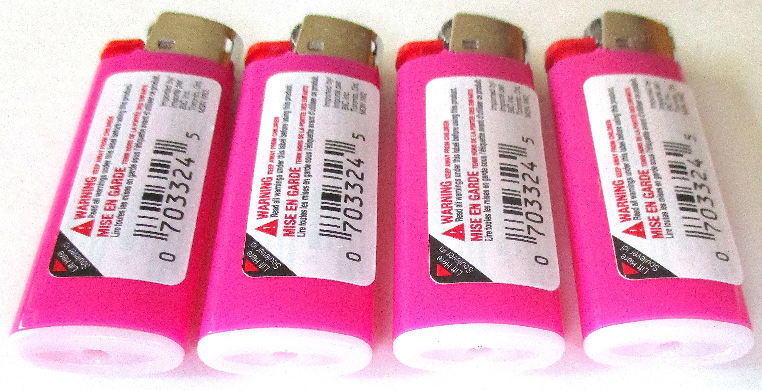 Bic Mini Hot Pink Lighters Lot of 4