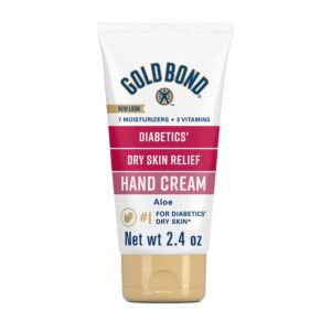 gold bond diabetics' dry skin relief hand cream, 2.4 oz., with aloe to moisturize & soothe