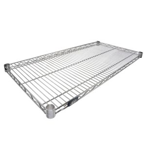 nexel additional wire shelf for wire shelving units, 600-800 lb capacity, 21"w x 54"l, chrome finish