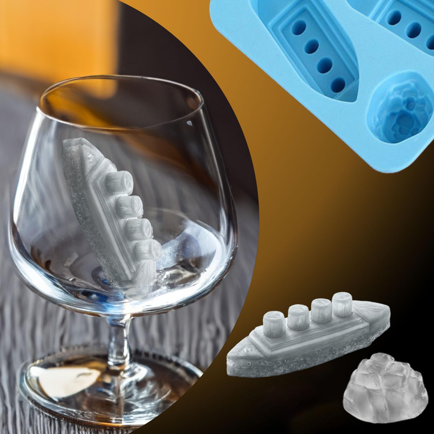 accessgood Titanic Shape Ice Tray