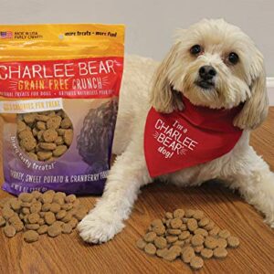 Charlee Bear Grain Free Crunch Dog Treats, Turkey, Sweet Potato & Cranberry Flavor, 8 oz