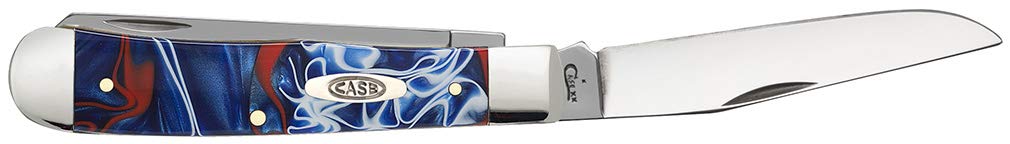 Case WR XX Pocket Knife Patriot Kirinite Trapper Item #11200 - (10254 SS) - Length Closed: 4 1/8 Inches