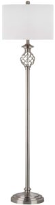 safavieh lighting collection sophia farmhouse nickel 60-inch living room bedroom home office standing floor lamp (led bulb included)