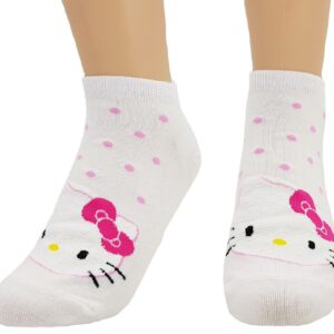 JJMax Women's Hello Kitty Cotton Ankle Socks Set, Cotton Blend Set, One Size,4 Pack