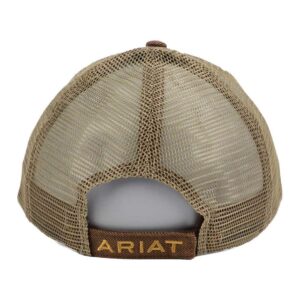 Ariat Men's Oilskin Mesh Hat, Brown, One Size