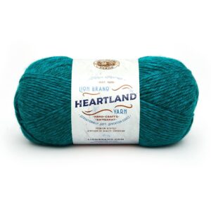 lion brand yarn heartland yarn for crocheting, knitting, and weaving, multicolor yarn, cuyahoga valley, 753 foot (pack of 1)