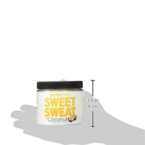 Sports Research Sweet Sweat Coconut Workout Enhancer Gel - Maximize Your Exercise & Sweat Faster - 13.5oz Jar