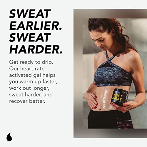 Sports Research Sweet Sweat Coconut Workout Enhancer Gel - Maximize Your Exercise & Sweat Faster - 13.5oz Jar