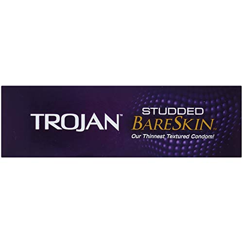 Trojan Studded Bareskin Lubricated Condoms - 10 Count