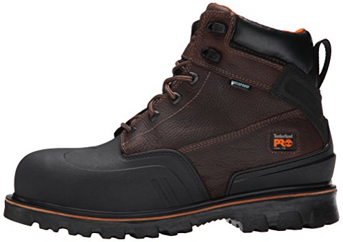 Timberland PRO mens 6 Inch Rigmaster Xt Steel Toe Waterproof Work Boot industrial and construction shoes, Brown Tumbled Leather, 9.5 US