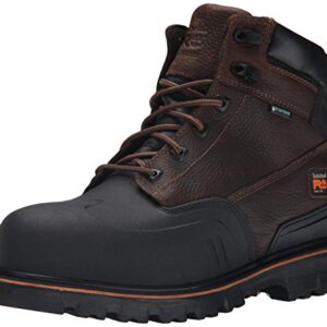 Timberland PRO mens 6 Inch Rigmaster Xt Steel Toe Waterproof Work Boot industrial and construction shoes, Brown Tumbled Leather, 9.5 US