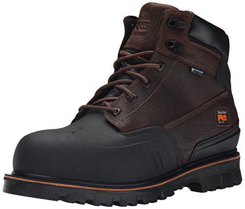 Timberland PRO mens 6 Inch Rigmaster Xt Steel Toe Waterproof Work Boot industrial and construction shoes, Brown Tumbled Leather, 9.5 US