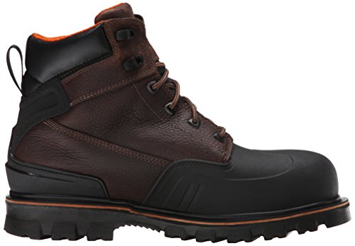 Timberland PRO mens 6 Inch Rigmaster Xt Steel Toe Waterproof Work Boot industrial and construction shoes, Brown Tumbled Leather, 9.5 US