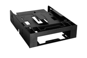 icy dock dual 2 bay 2.5 inch hdd/ssd & 1 x 3.5 hdd/device front bay to 5.25" bay ssd mounting bracket adapter | flex-fit trio mb343sp