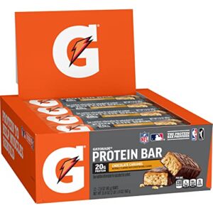 gatorade whey protein bars, chocolate caramel,12 count (pack of 1)