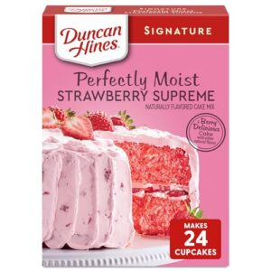 duncan hines signature cake mix, strawberry supreme, 16.5 oz