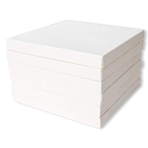 LWR CRAFTS Mini Stretched Canvas 4" X 4" Pack of 6