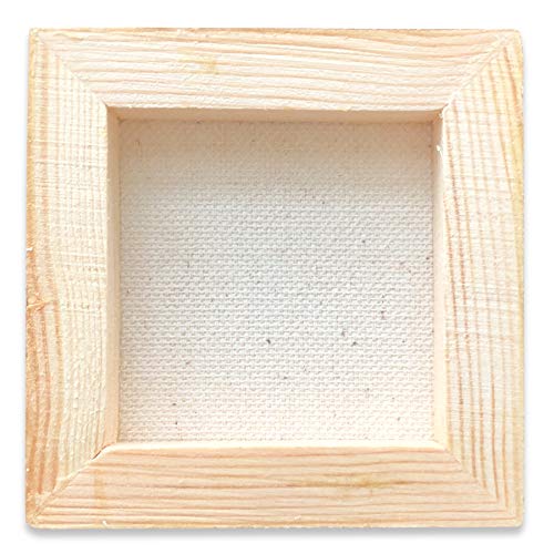 LWR CRAFTS Mini Stretched Canvas 4" X 4" Pack of 6