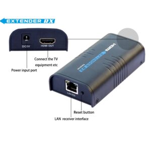 LKV373A 1080P HDMI Extender 365ft/120M over Single Cat5 /Cat6 /Cat7 Ethernet Network and LAN Router/Switcher for HD STB,DVD,PS3, etc Supports TCP/IP by Ethernet