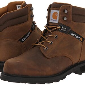 Carhartt Men's CMW6174 Traditional Welt 6" Soft Toe Non WP Boot Construction Shoe, Dark Brown Oil Tanned, 9