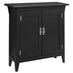 leick home 10001-sl mission foyer cabinet hall stand, made with solid wood, for living rooms, entryway, office, slate black finish