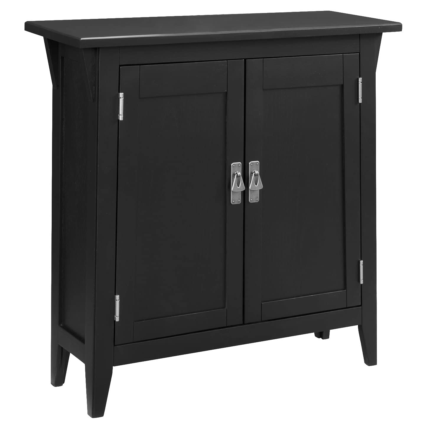 Leick Home 10001-SL Mission Foyer Cabinet Hall Stand, Made with Solid Wood, for Living Rooms, Entryway, Office, Slate Black Finish