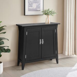 Leick Home 10001-SL Mission Foyer Cabinet Hall Stand, Made with Solid Wood, for Living Rooms, Entryway, Office, Slate Black Finish