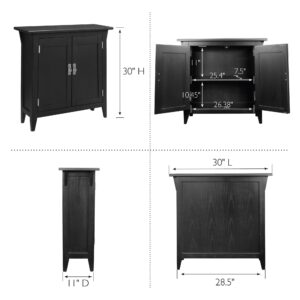 Leick Home 10001-SL Mission Foyer Cabinet Hall Stand, Made with Solid Wood, for Living Rooms, Entryway, Office, Slate Black Finish