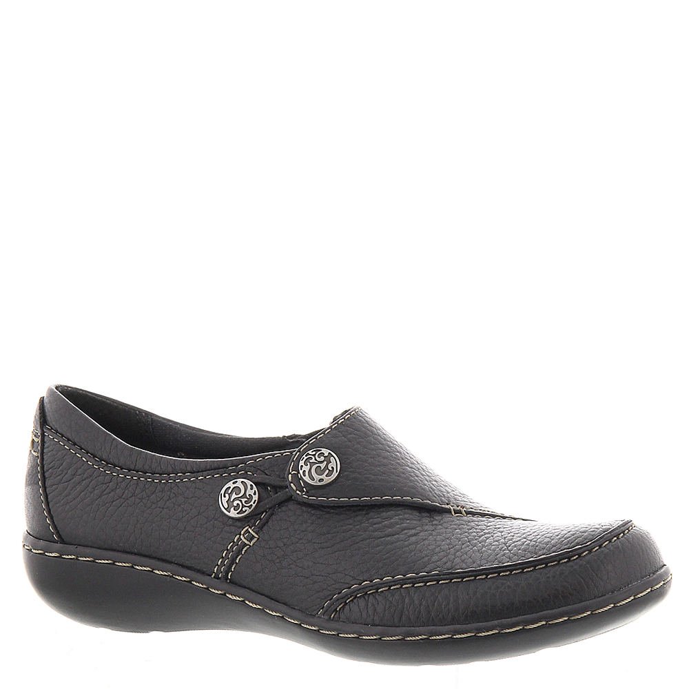 Clarks womens Ashland Lane Q Slip On Loafer, Black, 8.5 US