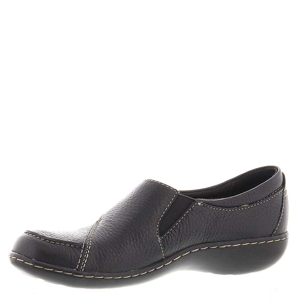 Clarks womens Ashland Lane Q Slip On Loafer, Black, 8.5 US