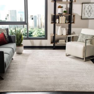 safavieh adirondack collection area rug - 8' x 10', ivory & silver, modern ombre design, non-shedding & easy care, ideal for high traffic areas in living room, bedroom (adr113b)