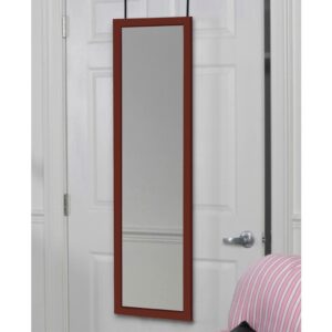 mirrotek over the door mirror full length mirror 13.7" x 48", cherry