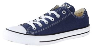 converse m9697- chuck taylor all star ox low top navy unisex sneakers, 11 women/9 men