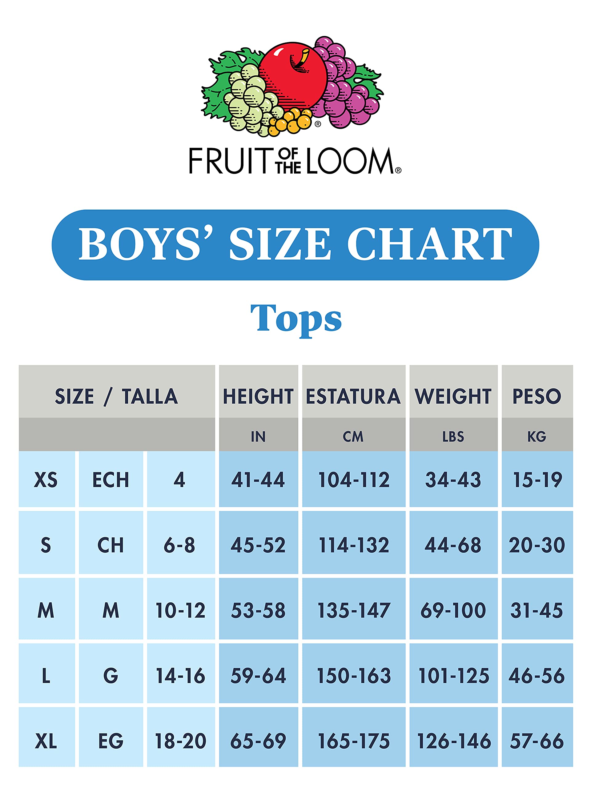 Fruit Of The Loom Boys Eversoft Cotton Undershirts, T Shirts & Tank Tops Underwear, T Shirt - Boys - 5 Pack - White, Small US