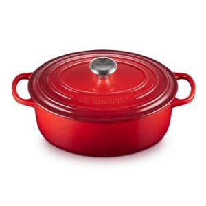 Le Creuset Enameled Cast Iron Signature Oval Dutch Oven, 2.75 qt., Cerise