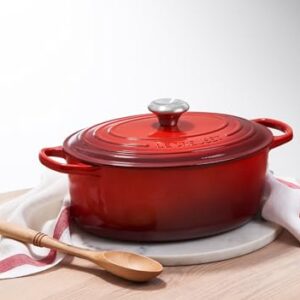 Le Creuset Enameled Cast Iron Signature Oval Dutch Oven, 2.75 qt., Cerise