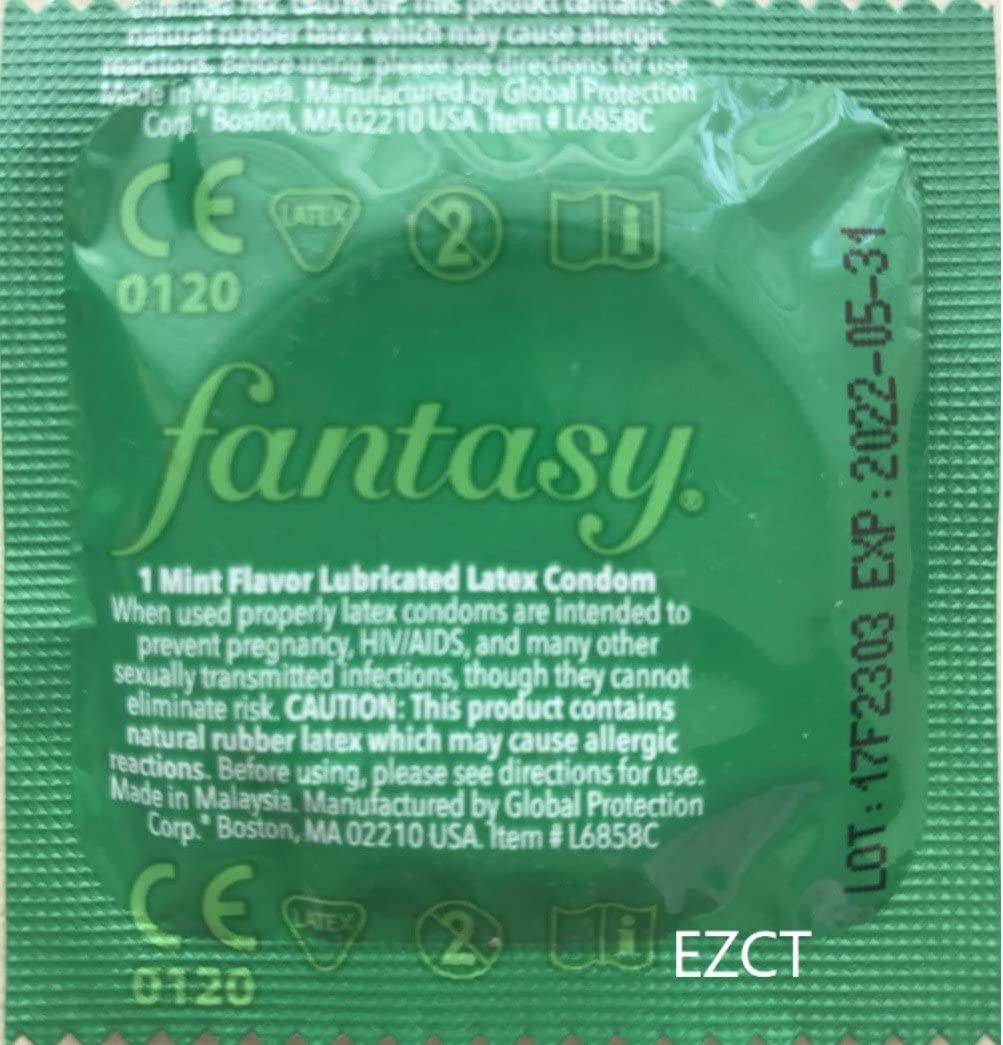 Fantasy Flavored Condoms Pack 72 Condoms : Variety of Flavors Such As Vanilla, Strawberry, Mint, Grape, Chocolate, and Banana. [The Random Fun That You Will Not Know Until You Have Used.]