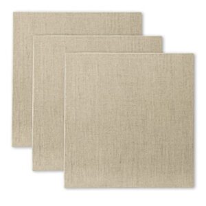 senso clear primed linen panels - 12x12-3 pack of panels for painting oils, acrylics, pastels and more