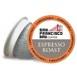 san francisco bay compostable coffee pods - espresso roast (120 ct) k cup compatible including keurig 2.0, dark roast